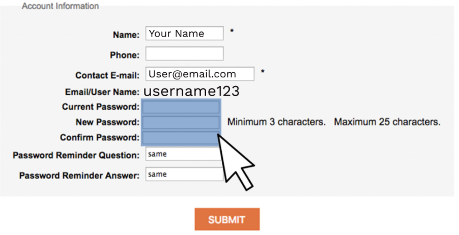 How do I change my online ordering password?